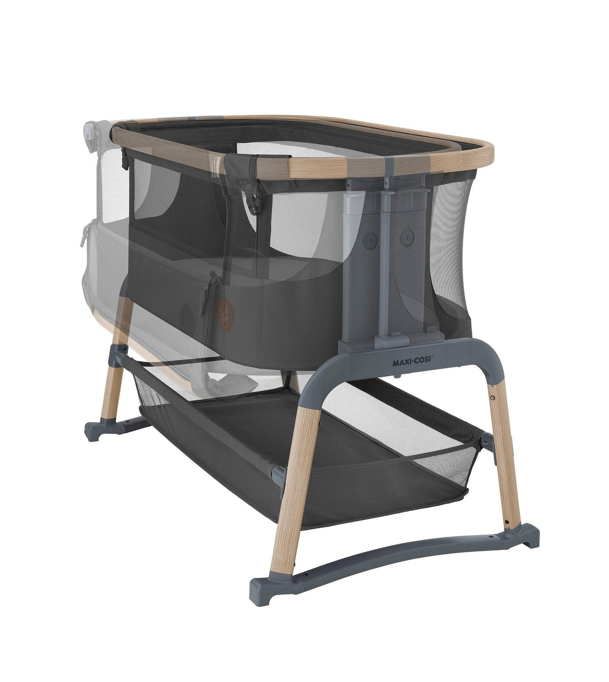 Maxi-Cosi Iora Air Bedside Crib - Beyond Graphite – Mamas & Papas UK