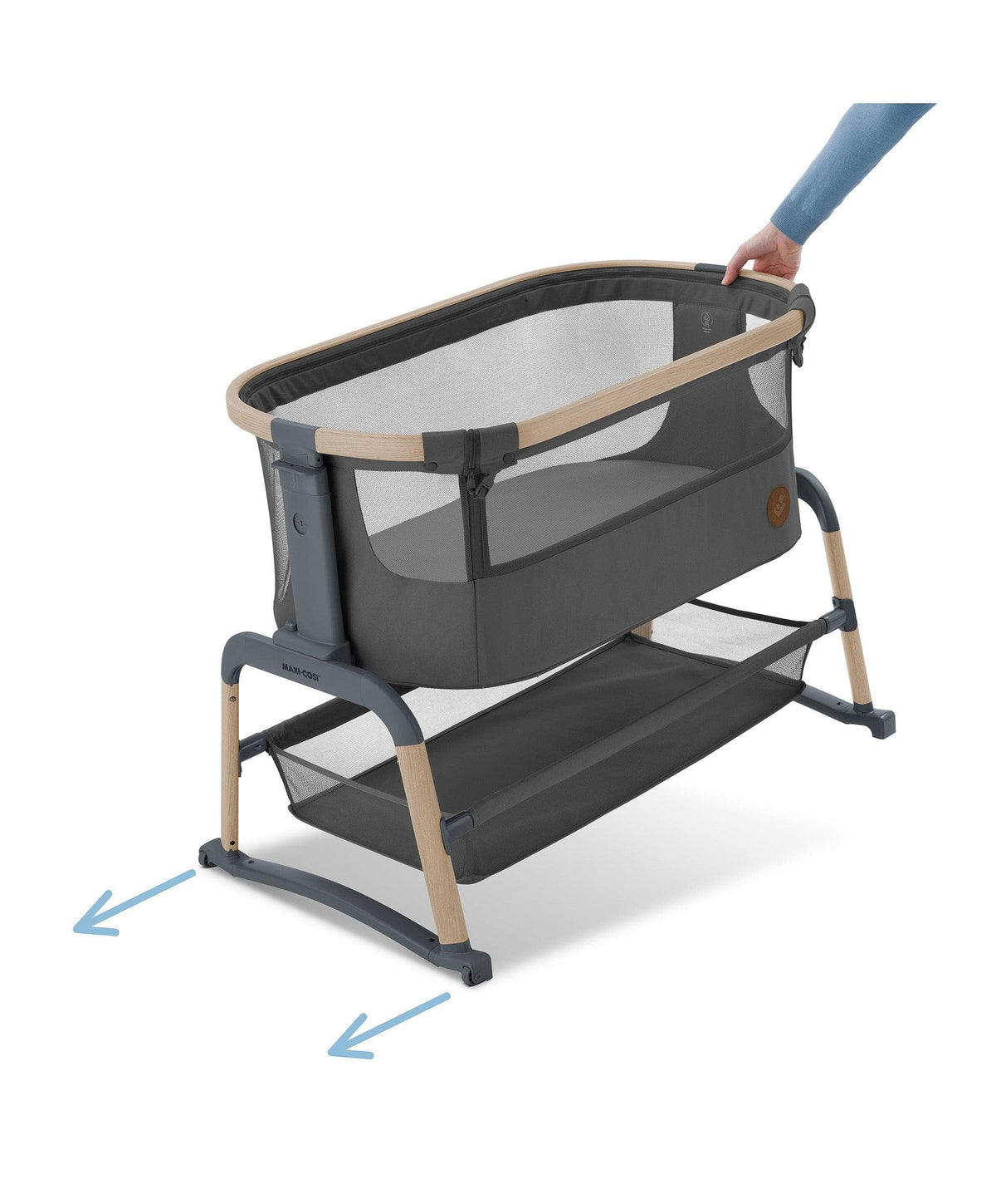 Maxi-Cosi Iora Air Bedside Crib - Beyond Graphite – Mamas & Papas UK