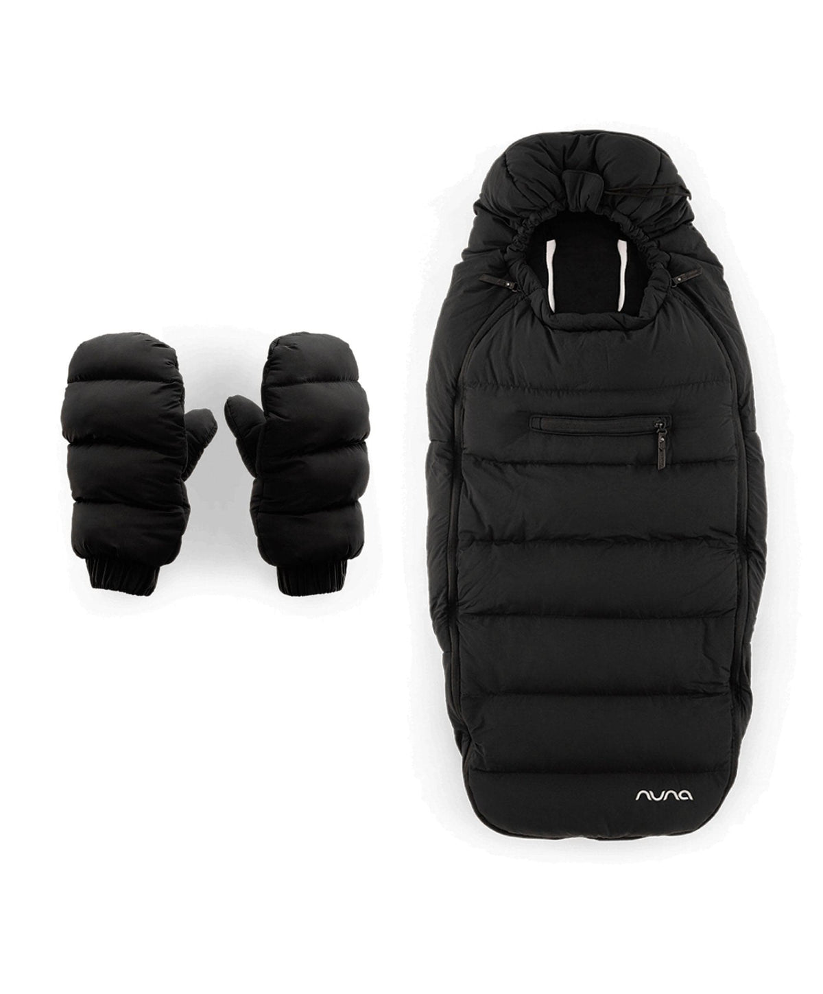 Nuna Winter Strolller Footmuff Set with Gloves & Bag - Caviar – Mamas ...