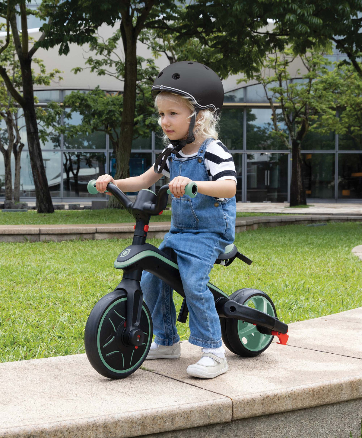 Globber Explorer Foldable 4-in-1 Trike - Olive – Mamas & Papas UK