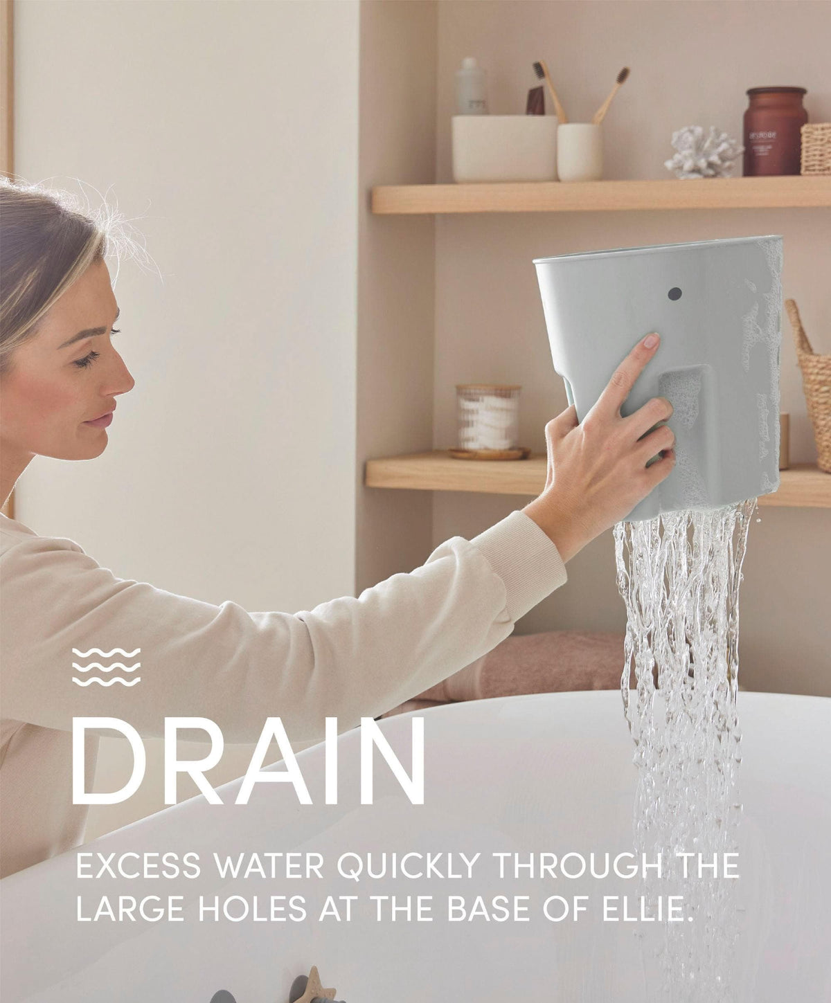 Shnuggle Ellie Bath Toy Storage Draining Caddy – Mamas & Papas UK