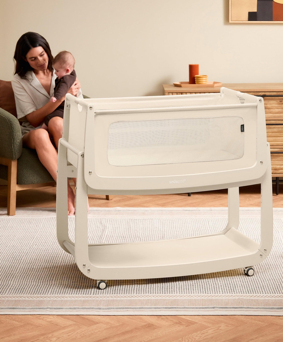 SnuzPod 5 Bedside Crib - Cashmere – Mamas & Papas UK