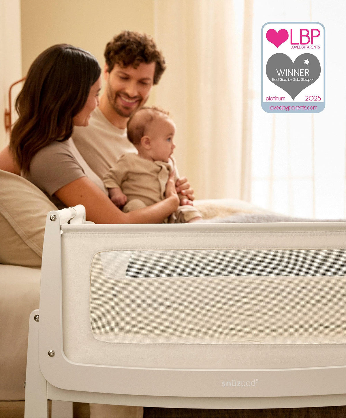 SnuzPod 5 Bedside Crib - Cashmere – Mamas & Papas UK