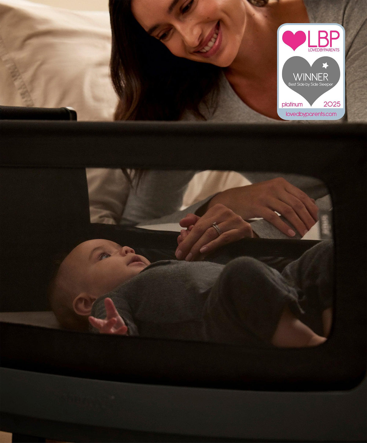 SnuzPod 5 Bedside Crib - Graphite – Mamas & Papas UK