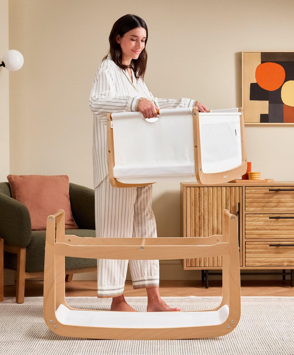 SnuzPod 5 Bedside Crib - Natural – Mamas & Papas UK
