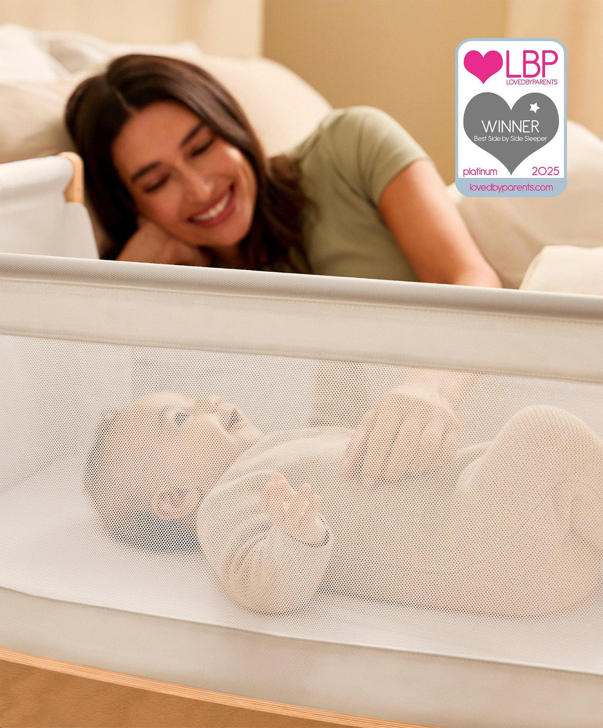 SnuzPod 5 Bedside Crib - Natural – Mamas & Papas UK