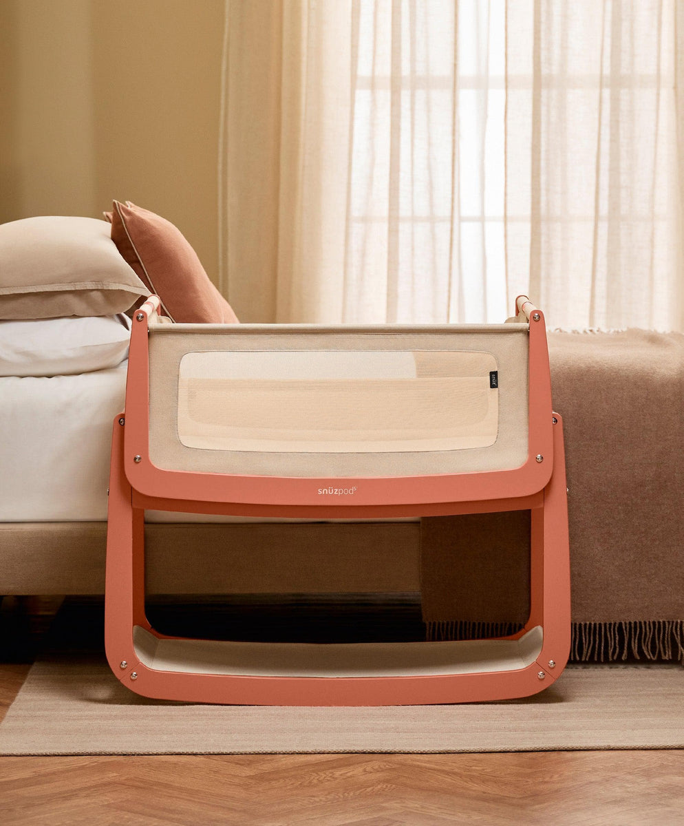 SnuzPod 5 Bedside Crib - Terracotta – Mamas & Papas UK