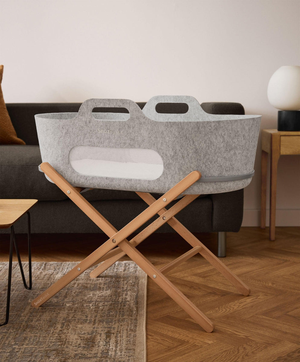 SnuzBaskit Moses Basket & Stand - Light Grey – Mamas & Papas UK