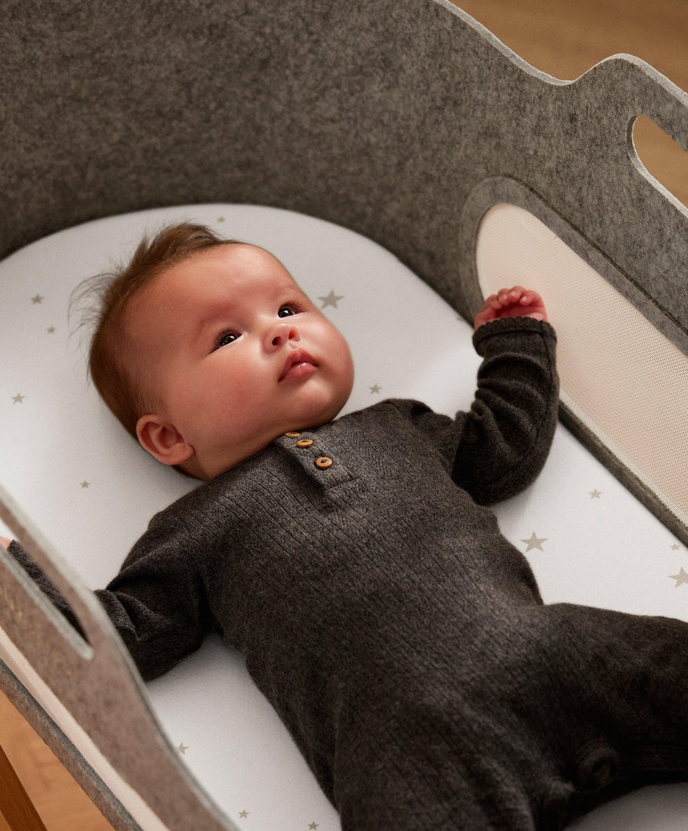 Snüz Twin Pack Moses Basket Sheets - Grey Cloud – Mamas & Papas UK