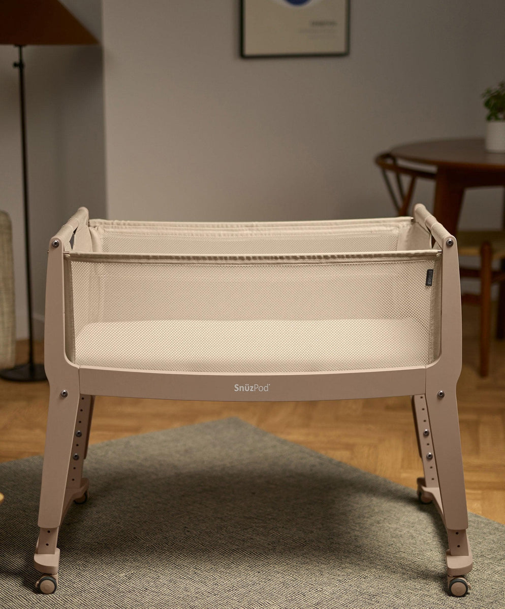 SnuzPod Studio Bedside Crib – Mocha – Mamas & Papas UK