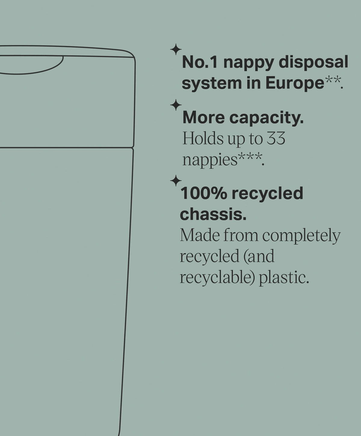 Tommee Tippee Twist & Click Advanced Nappy Bin & 7 Refill Cassettes ...