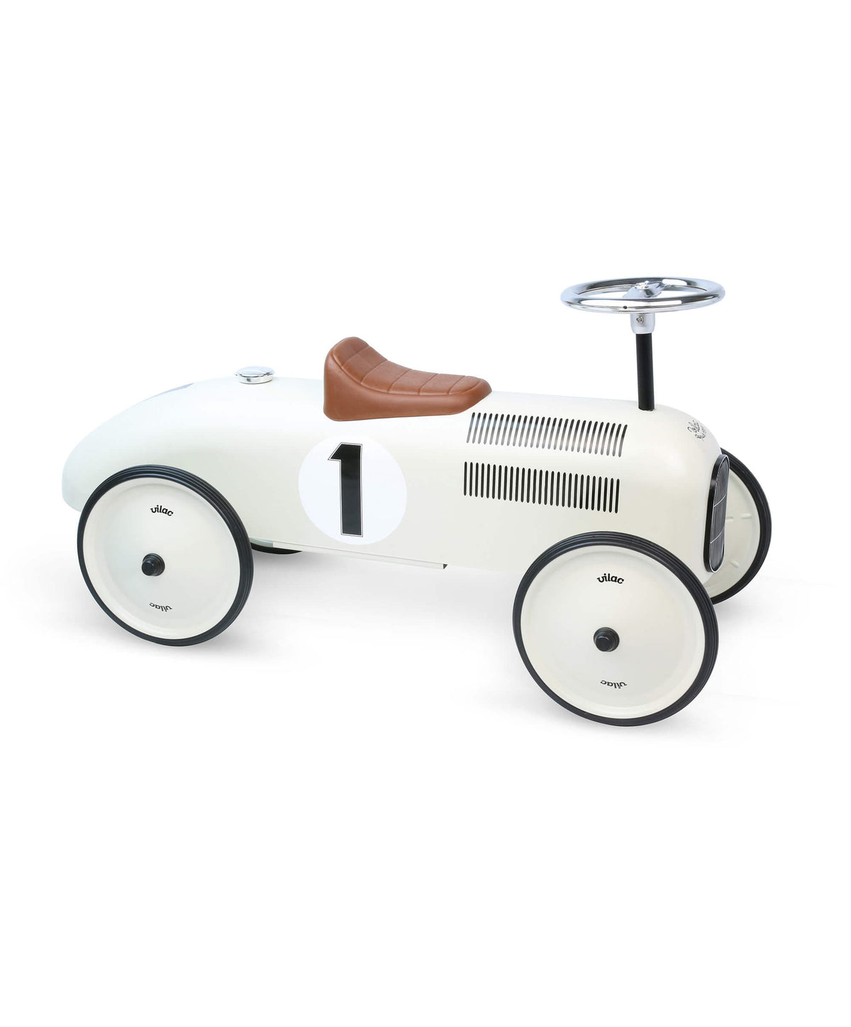 Vilac Ride On Metal Car Toy - Off White – Mamas & Papas UK