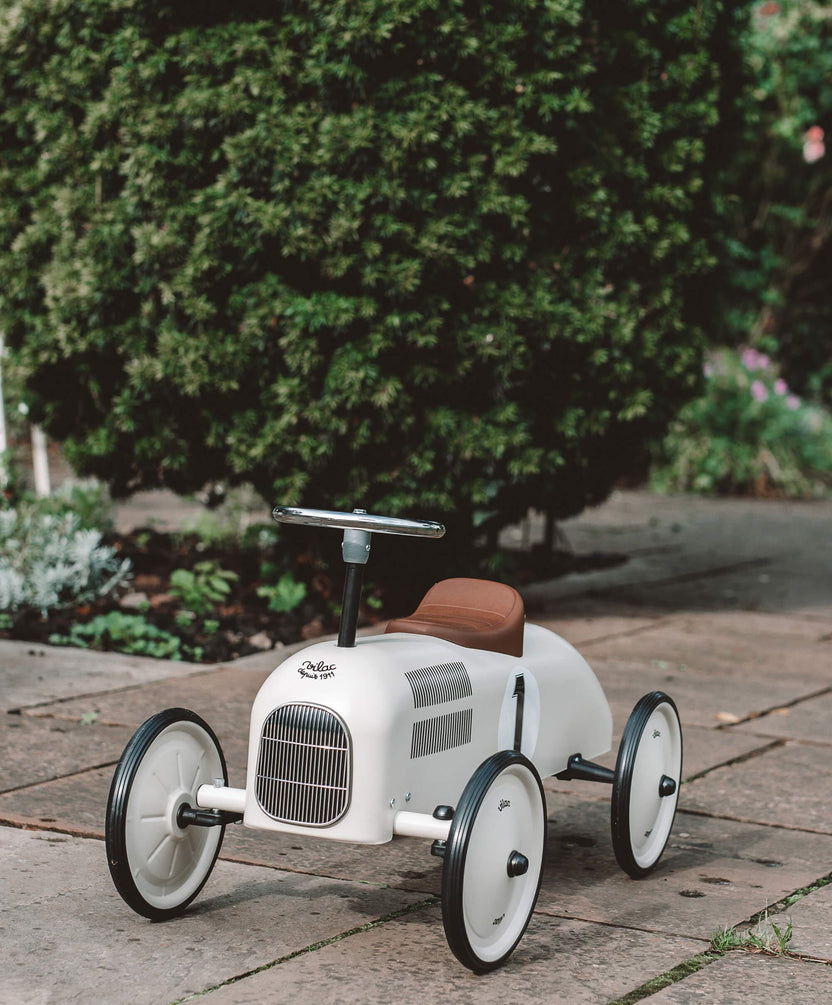 Vilac Ride On Metal Car Toy - Off White – Mamas & Papas UK
