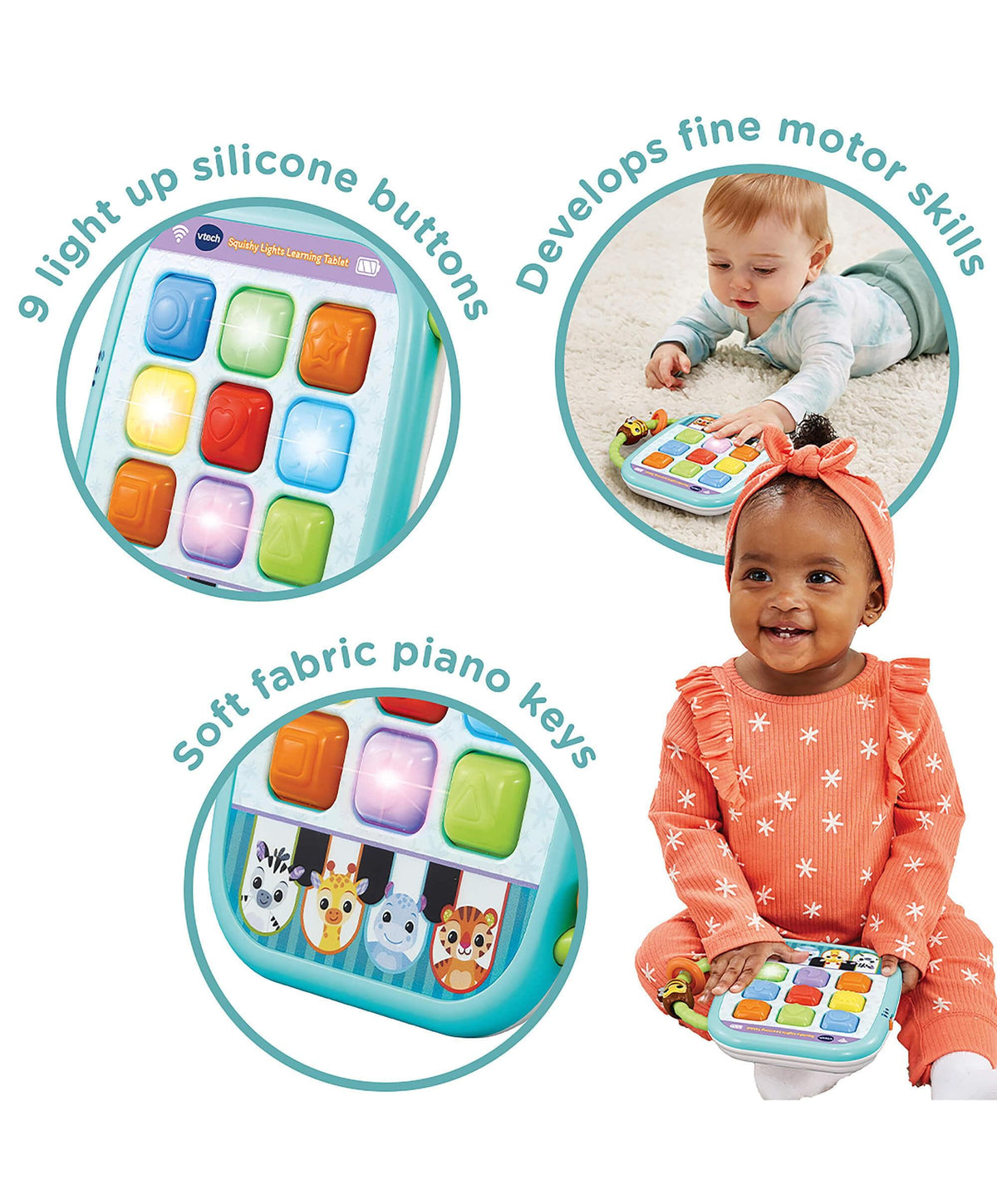 VTech Squishy Lights Learning Tablet – Mamas & Papas UK