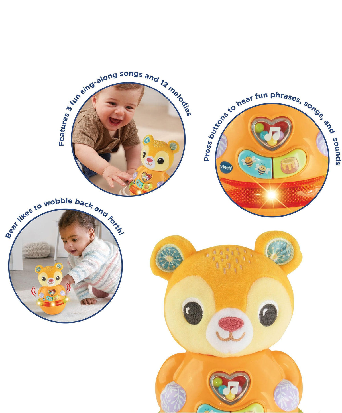 VTech Rock and Roll Bear Baby Toy – Mamas & Papas UK