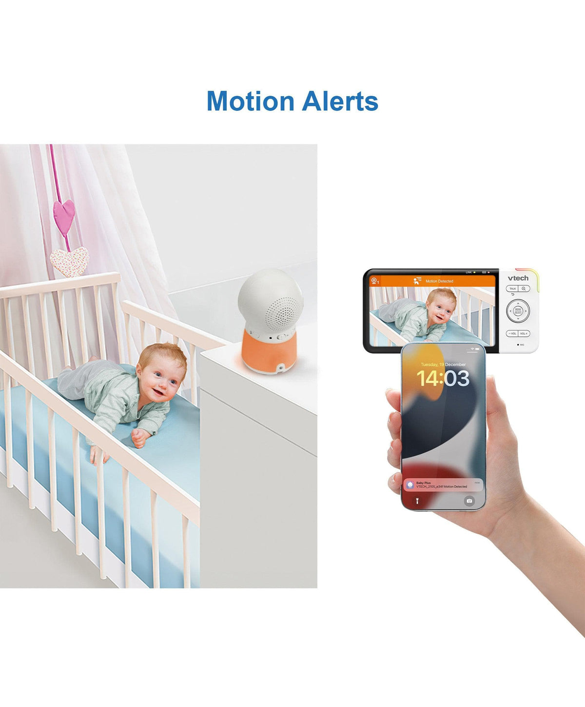 VTech RM5755HD 5” Smart Baby Monitor - White – Mamas & Papas UK