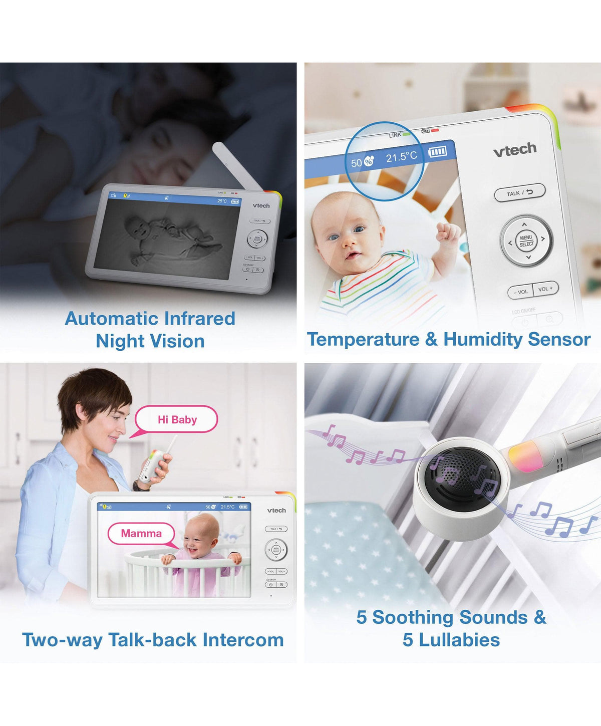 VTech RM7787HD 7” Over-The-Cot Smart Monitor – Mamas & Papas UK