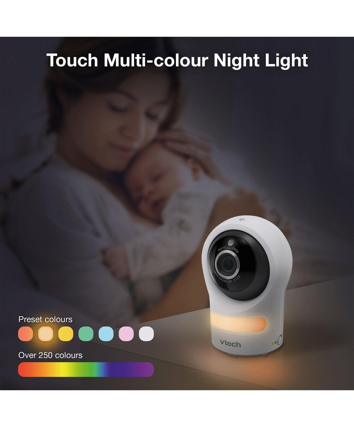 VTech RM9761 Wi-Fi 1080p Smart Baby Cam – White – Mamas & Papas UK