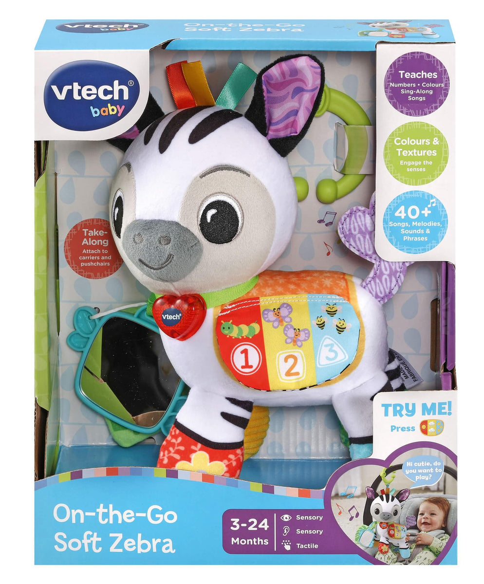 VTech On-the-Go Soft Zebra Travel Toy – Mamas & Papas UK