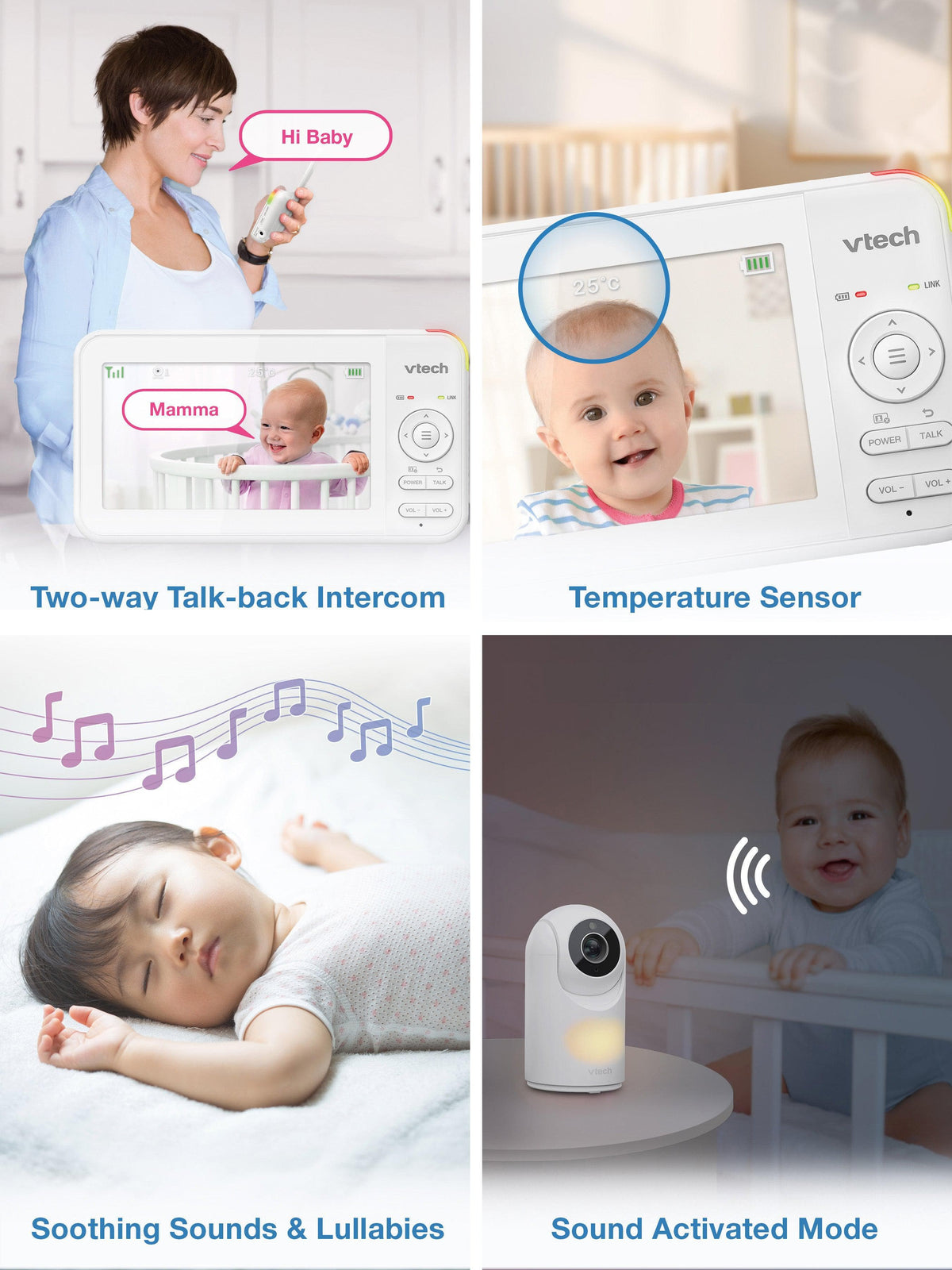 VTech VM5467 5" Pan & Tilt Video Monitor with Night Light – Mamas ...