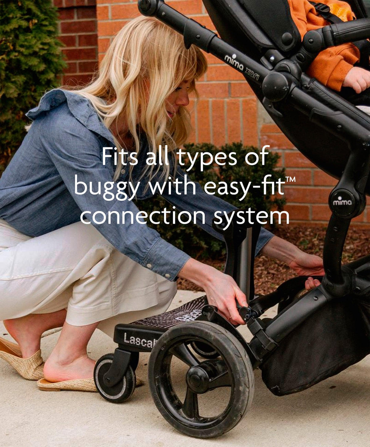 Lascal Black Maxi BuggyBoard® Plus Grey Saddle – Mamas & Papas UK