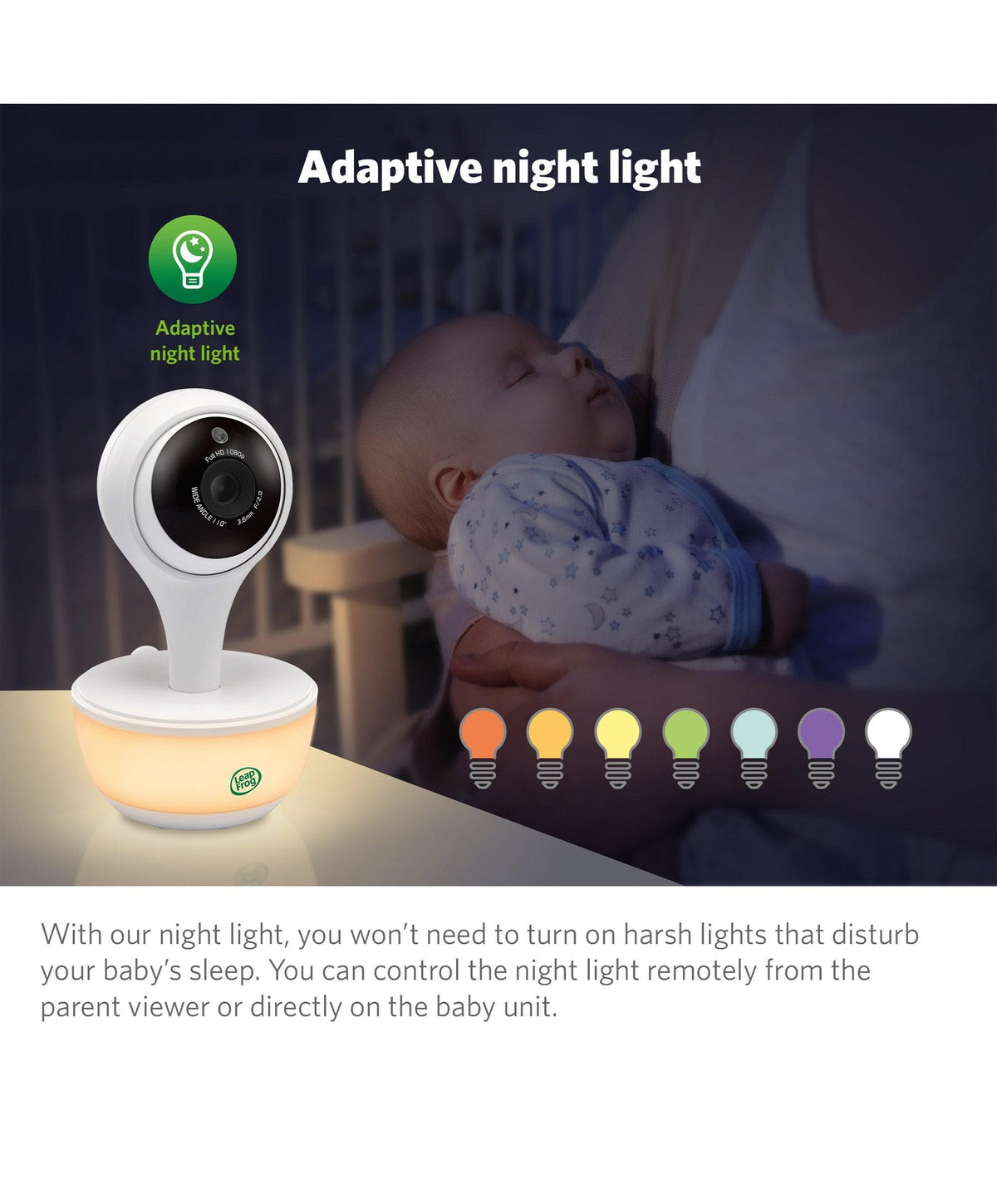 LeapFrog LF815HD 5' Smart Video Baby Monitor - White – Mamas & Papas UK