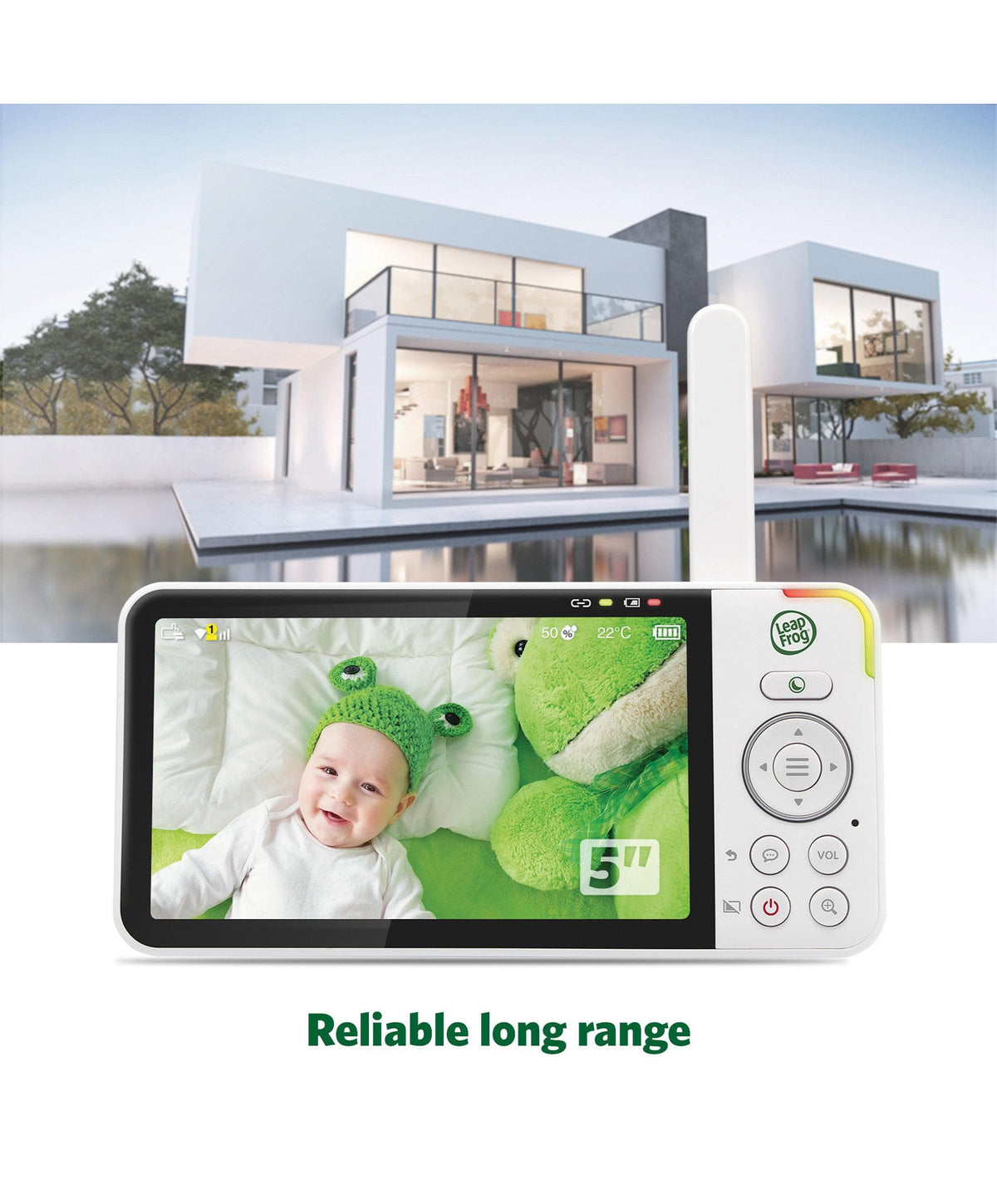 LeapFrog LF815HD 5' Smart Video Baby Monitor - White – Mamas & Papas UK