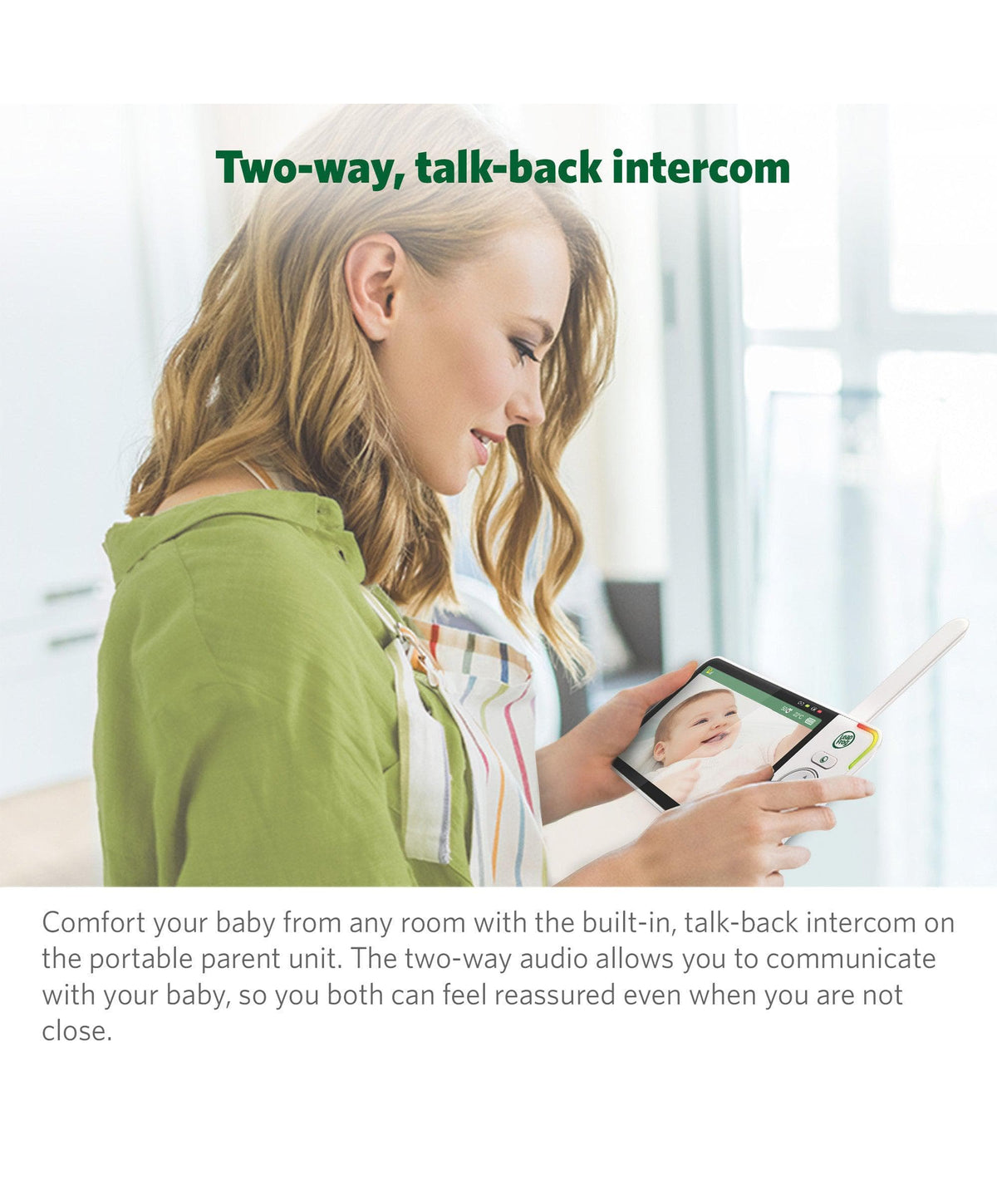 LeapFrog LF815HD 5' Smart Video Baby Monitor - White – Mamas & Papas UK