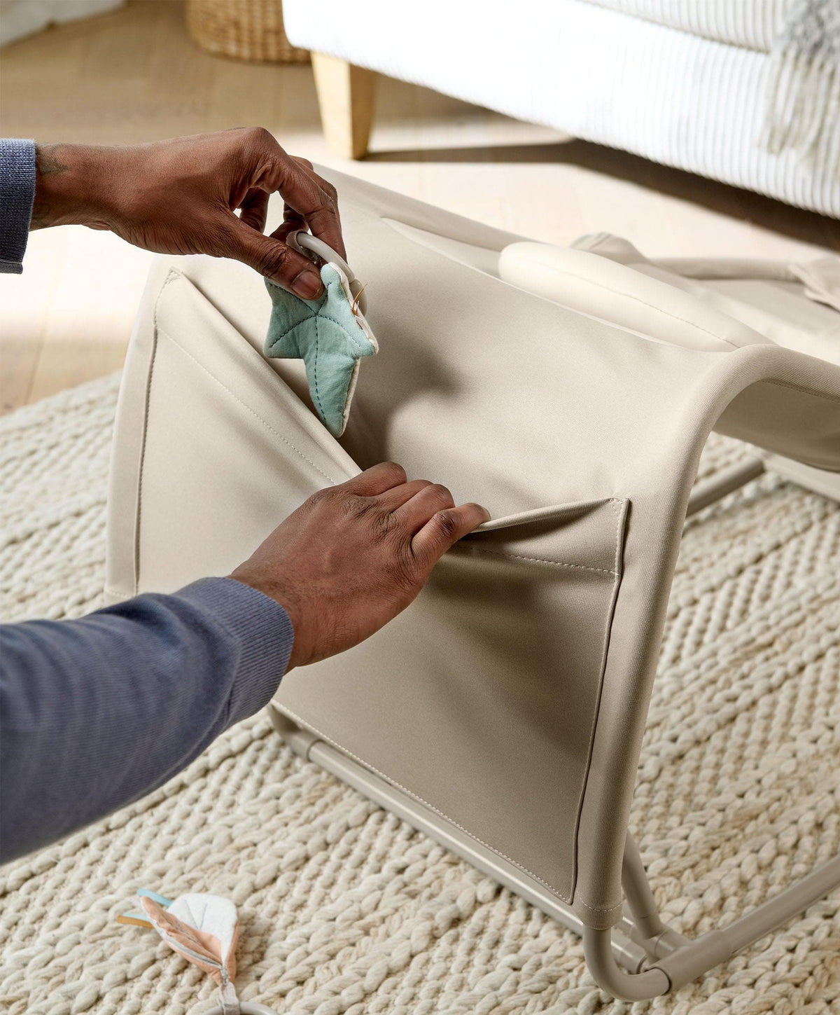 Tempo Baby Bouncer - Sand | Rockers & Bouncers – Mamas & Papas UK