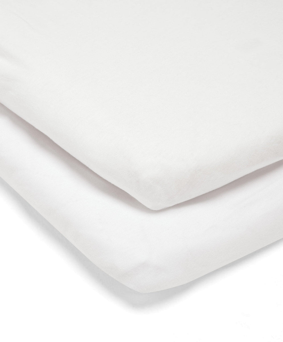 2 Pack Lua Bedside Crib Sheets - White – Mamas & Papas UK