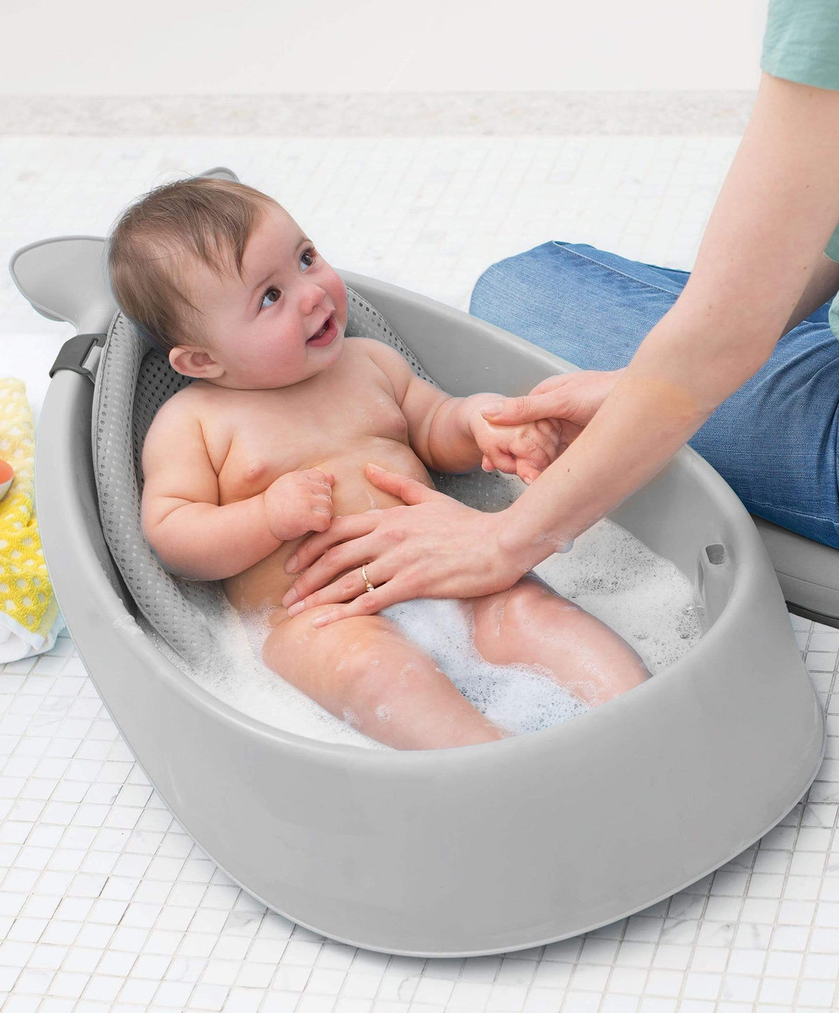 Moby 3 Stage Bathtub - Grey | Bathing & Changing – Mamas & Papas UK